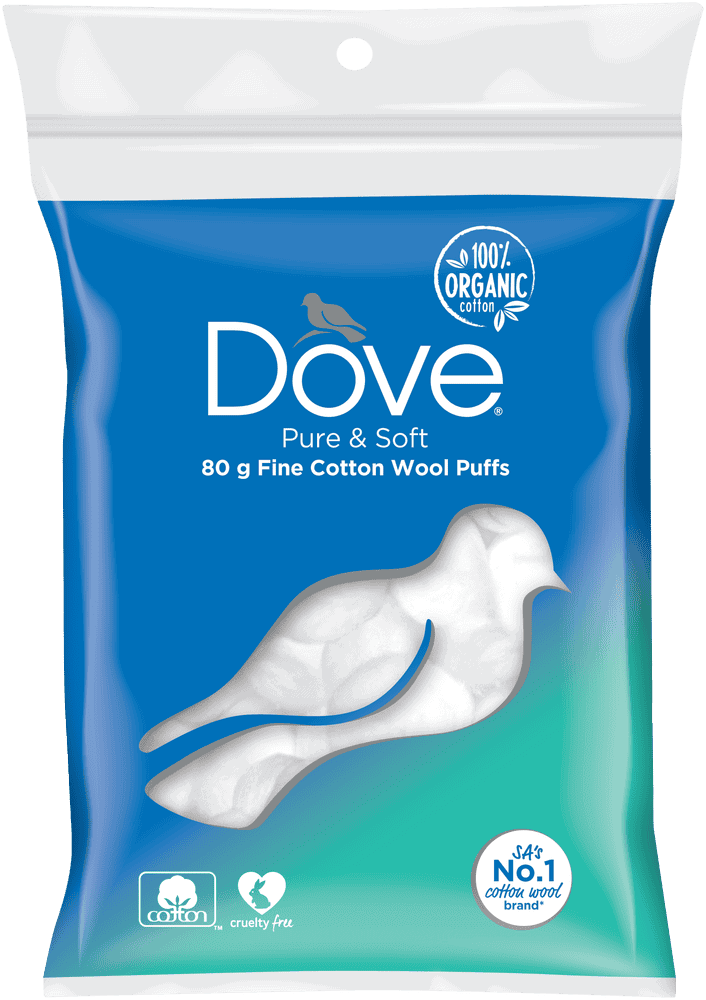 Dove Fine Cotton Wool Puffs 80g - Dove