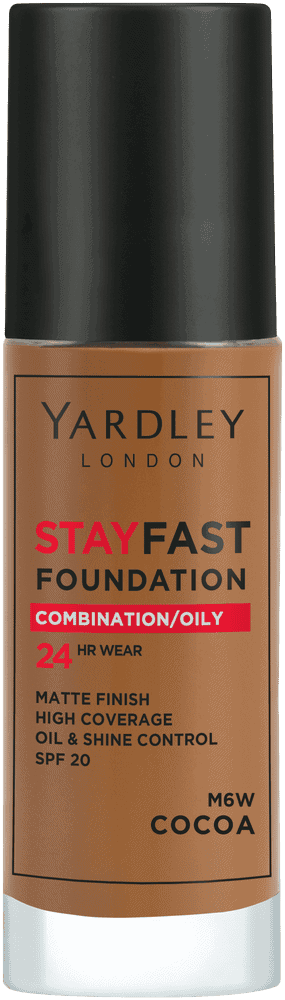 Yardley Yardley Stayfast Cocoa SPF 20 24HR Foundation 30ml