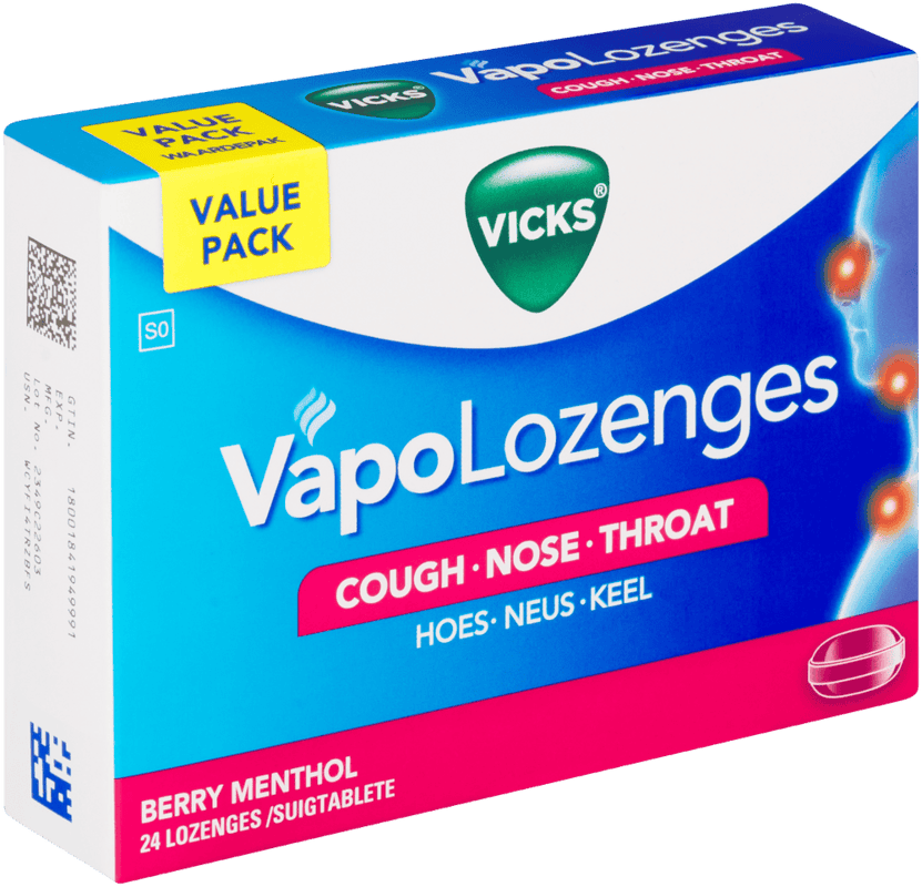 Vicks VapoLozenges Berry Menthol Lozenges 24s