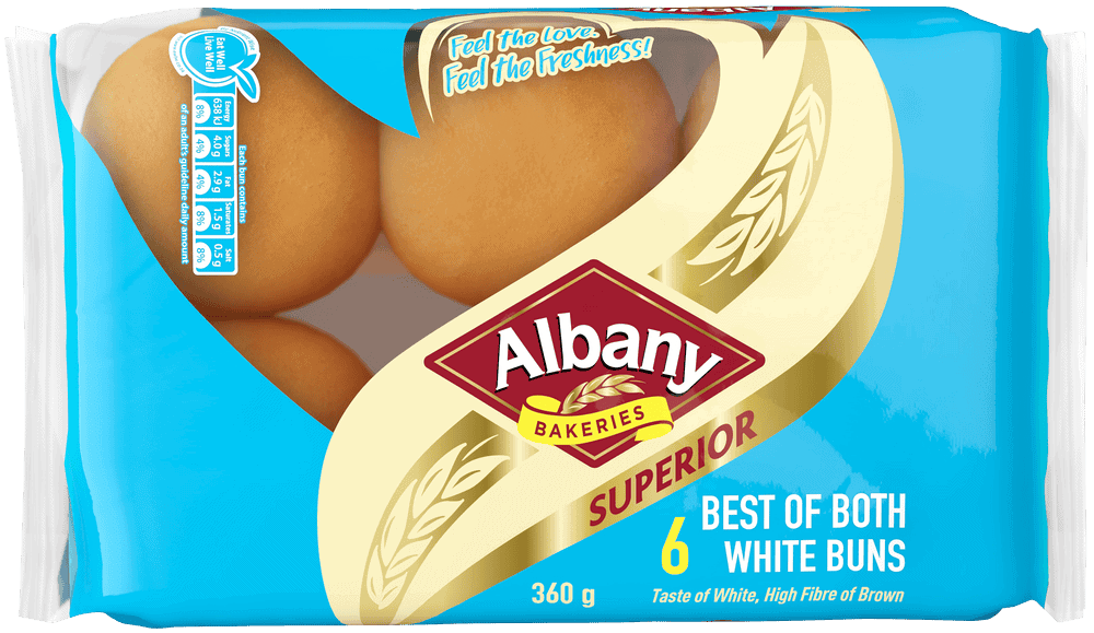 Albany Albany Superior Best of Both White Buns 6pk