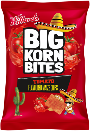 Willards Big Korn Bites Tomato Flavoured Maize Chips 120g