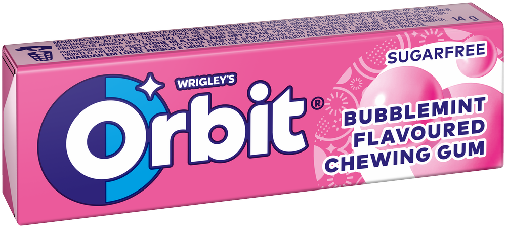 Wrigley's Orbit Bubblemint Flavoured Sugarfree Chewing Gum