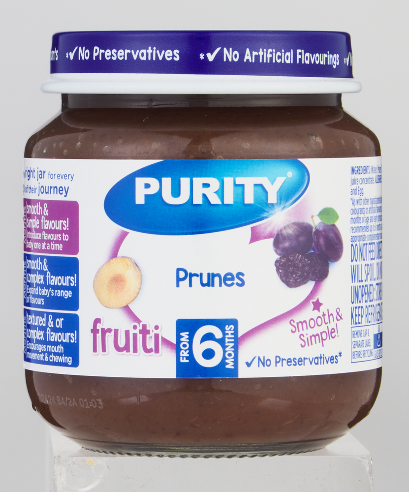 Purity From 6 Months Prunes Fruiti 125ml