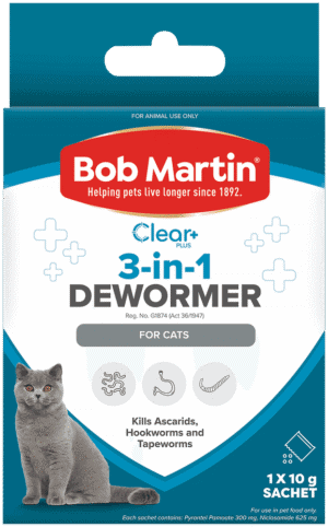 Bob Martin Clear Plus 3-in-1 Dewormer for Cats