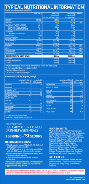 USN USN SUPER GROW BEAST 4KG CHOCOLATE