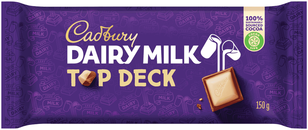 Cadbury Dairy Milk Top Deck Milk Chocolate Slab 150g