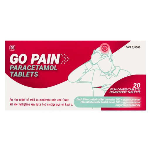 Go Go PAIN PARACET 500 500MG - 20