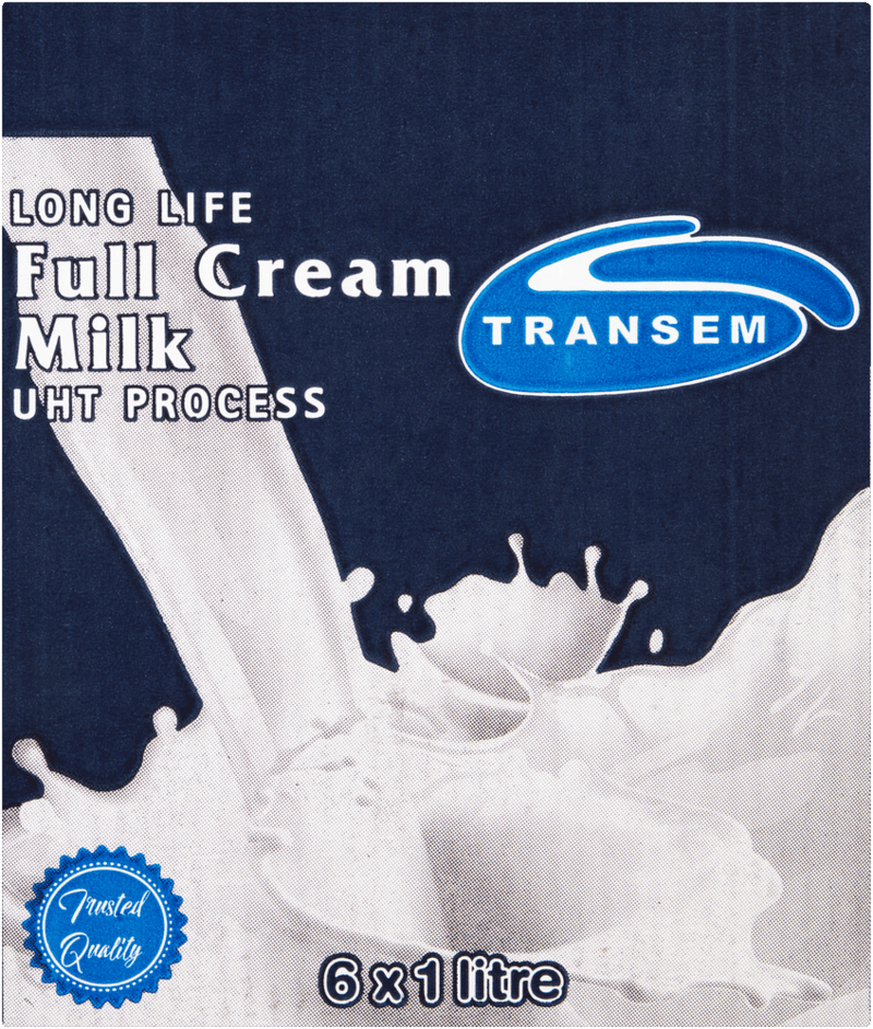 Transem Long Life Full Cream Milk 6 x 1L