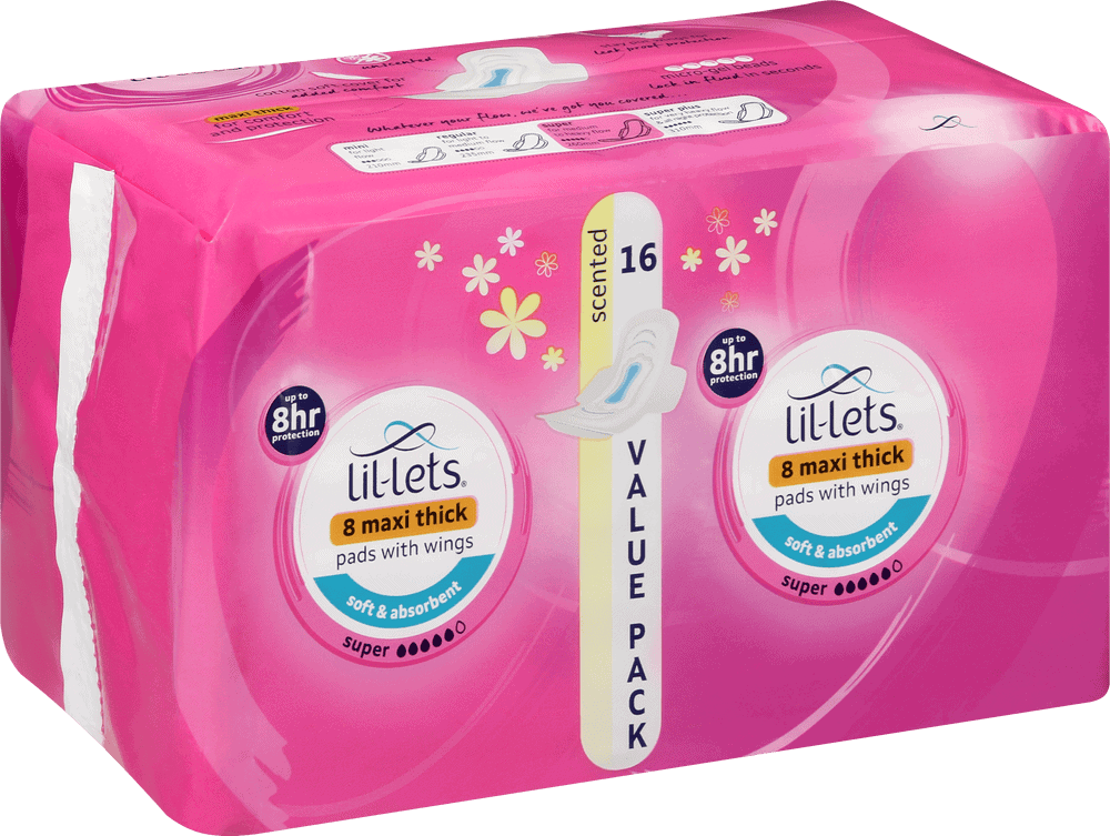 Lil-lets Lil-lets Super Scented Maxi Thick Sanitary Pads ...