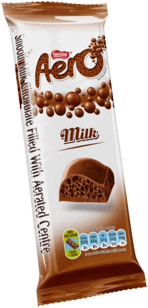 Nestlé Aero Milk Chocolate Slab 85g
