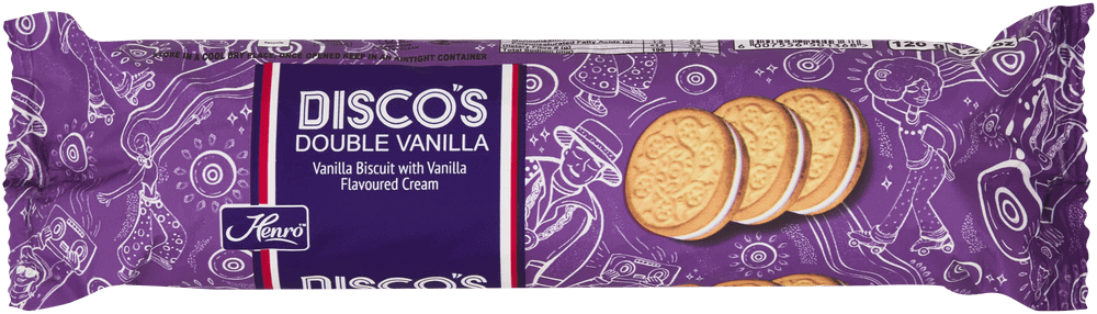 Henro Disco's Double Vanilla Biscuits 120g
