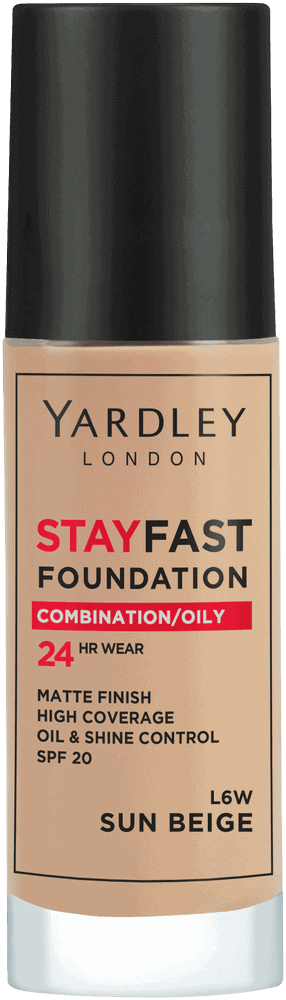 Yardley Stayfast Sun Beige SPF 20 24HR Liquid Foundation